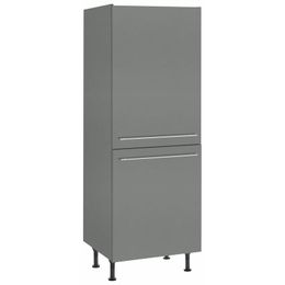 Optifit Hochschrank &raquo;Bern&laquo; 60 cm breit, 176 cm hoch, mit h&ouml;henverstellbaren Stellf&uuml;&szlig;en grau basaltgrau, B/H/T: 60cm x 176,6cm x 58,4cm, T&uuml;ren: 2 Stk.