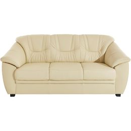 Sit & More sit&more 3-Sitzer &raquo;Savona, B: 198 cm, Federkern, Komfortsitzh&ouml;he 46 cm&laquo; optional Schlaffunktion, Liegefl&auml;che 190x137cm, Stoff- & Lederauswahl beige 