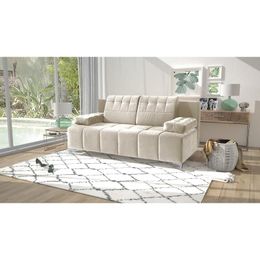 exxpo - sofa fashion 3-Sitzer &raquo;Sinus Schlafsofa, Dauerschl&auml;fer, Bettkasten, mit Federkernpolsterung&laquo; bequem, mit hochwertigem Funktionsbeschlag f&uuml;r 