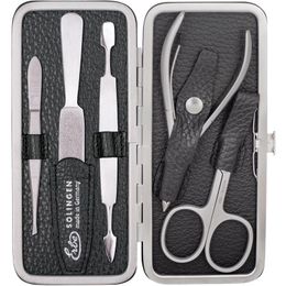 ERBE&reg; Erbe ERBE Manik&uuml;re-Etui &raquo;ERBE Manik&uuml;re Set B&uuml;gel-Etui Serie "Piemont", schwarz, 5-tlg., Inox&laquo; Echtleder, rostfreie Instrumente, Hergestellt in 