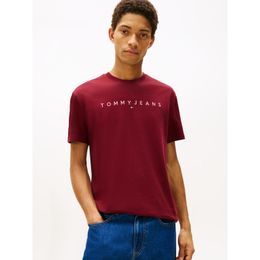 Tommy Jeans Herren T-Shirt &raquo;TJM REGULAR LINEAR LOGO EXT&laquo; Rundhals, Regular Fit bunt M