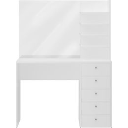 FMD Konsolentisch &raquo;Marl 1&laquo; Schminktisch, mit gro&szlig;em Spiegel wei&szlig; B/H/T: 105cm x 140,5cm x 39,9cm