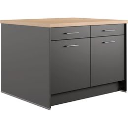 IMPULS K&Uuml;CHEN K&uuml;cheninsel &raquo;Kopenhagen, flexibel stellbar, Schubk&auml;sten mit Soft-Close&laquo; Set, vormontiert, mit integriertem Sitzplatz auf einer Seite, 