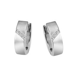 Firetti Damen Paar Creolen &raquo;Schmuck Geschenk Silber 925 Ohrschmuck glitzernd&laquo; mit Zirkonia (synth.) silber 12,4mm, Silber 925 (Sterlingsilber)