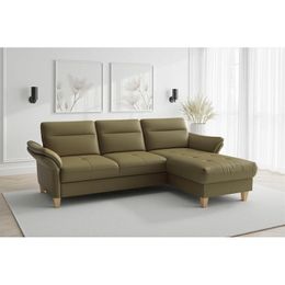 Sit & More sit&more Ecksofa &raquo;Pamela L-Form, Leder, B: 218 und 230 cm&laquo; optional Armteilverstellung, Schlaffunktion & Bettkasten B/H/T: 230cm x 90cm x 164cm, 