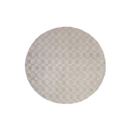 Kayoom Teppich &raquo;Royal Glow 825&laquo; rund 30 mm H&ouml;he Auch in rund, Hochflor, Modernes Muster, Vegan grau Polyester &Oslash; 200cm 1 Stk., 30mm, &Oslash; 200cm