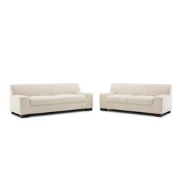 OTTO home Polstergarnitur &raquo;Faxxe aus 2-Sitzer und 3-Sitzer&laquo; Set, 2 tlg. aus pflegeleichtem, weichem Bezugsstoff beige 100% Polyester B/H/T: 74cm x 