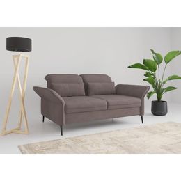 Sit & More sit&more 2,5-Sitzer &raquo;Emely, inkl. Sitztiefenverstellung&laquo; wahlweise mit Schlaffunktion, Kopf- & Armteilverstellung grau 90% Polyester, 10% Polyamid B/H