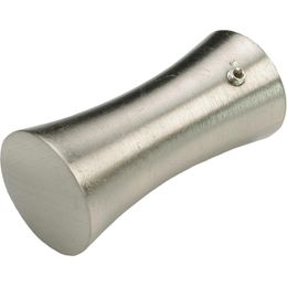 Liedeco Gardinenstangen-Endst&uuml;ck &raquo;Endst&uuml;ck, Endknopf edelstahl-optik "France" Nizza&laquo; Endst&uuml;ck, Endknopf Nizza, 1 St&uuml;ck silber 1 Stk.