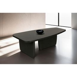 ByLiving Couchtisch &raquo;Bolt&laquo; 1 Stk. tlg. Freiform Tisch in Akazie Massivholz schwarz lackiert, 25mm Tischplatte schwarz B/H/T: 115cm x 36,5cm x 60cm, 