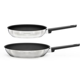 Hanseatic Pfannen-Set &raquo;SMART&laquo; Edelstahl 18/10 Set, 1x Pfanne &Oslash; 24 cm und 28 cm, 2 tlg. Pfannen mit Antihaftbeschichtung, f&uuml;r alle Herdarten, inkl. Induktion 