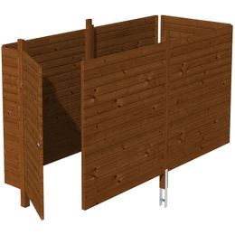 Skan Holz Carport-Ger&auml;teraum &raquo;Abstellraum C3&laquo; aus Profilschalung braun Holzwerkstoff Einheitsgr&ouml;&szlig;e