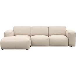 FLEXLUX Ecksofa &raquo;Lucera Chaislongue rechts oder links, L-Form, bequem&laquo; modern & anschmiegsam, Kaltschaum, Stahl-Wellenunterfederung wei&szlig; 100% Echteder