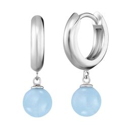 Engelsrufer Damen Paar Creolen &raquo;Powerful Stone&laquo; mit Achat, Lapislazuli, Malachit, Jaspis, Rosenquarz oder Tigerauge silber Silber 925 (Sterlingsilber)