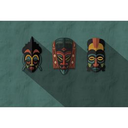 Livingwalls living walls Fototapete &raquo;Walls by Patel Zulu&laquo; glatt Vlies, Wand blau Vlies B/L: 4m x 2,7m