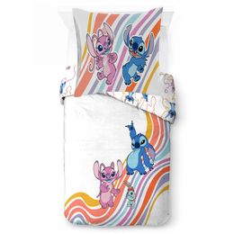 Disney Kinderbettw&auml;sche &raquo; Lilo & Stitch Bettbezug-Set 135x200 cm + Kissenbezug 80x80 cm&laquo; 2 tlg. 100 % Baumwolle, maschinenwaschbar, wendbar Washed Cotton, 