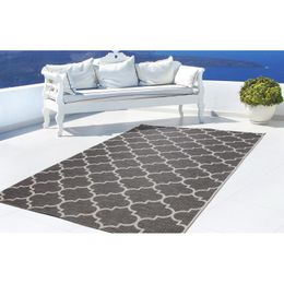 Lalee L&auml;ufer &raquo;Sunset 604&laquo; rechteckig 7 mm H&ouml;he In- und Outdoor geeignet grau Kunstfaser B : 80cm 1 Stk., 7mm, L: 230cm