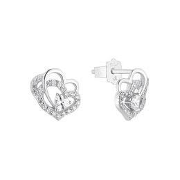 Amor Damen Paar Ohrstecker &raquo;2016446&laquo; mit Zirkonia (synth.) bunt Silber 925 (Sterlingsilber)