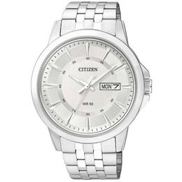 Citizen Herren Quarzuhr Armbanduhr, Herrenuhr, Damenuhr, Edelstahlarmband, Datum silber Einheitsgr&ouml;&szlig;e