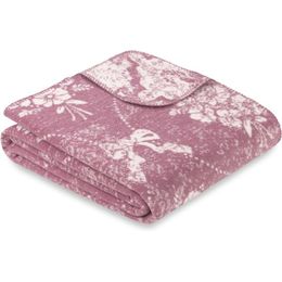 Ibena Wohndecke &raquo;Jubil&auml;umsdecke 200 Jahre Ibena&laquo; limitierte Kollektion rosa Baumwolle, Polyacryl, Polyester B/L: 150cm x 200cm