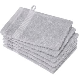 Dyckhoff Waschhandschuh &raquo;Planet&laquo; 450 g/m&sup2;, aus reiner Baumwolle, trocknergeeignet silber Walkfrottier B/L: 16cm x 21cm