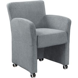 exxpo - sofa fashion Sessel &raquo;Intenso, Loungesessel, modern&laquo; hohe Bodenfreiheit, frei im Raum stellbar, hoher Sitzkomfort grau Zusammensetzung: PES 95%