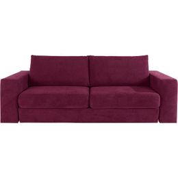 LOOKS by Wolfgang Joop 4-Sitzer &raquo;Looksv&laquo; Verwandlungssofa: aus Sofa wird Sofa mit 2 Hockern lila B/H/T: 252cm x 96cm x 107cm, Microflausch, 2 Hocker 