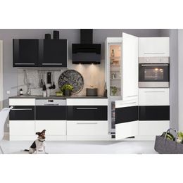 KOCHSTATION K&uuml;chenzeile &raquo;KS-Trient&laquo; Breite 310 cm, wahlweise mit E-Ger&auml;ten, mit Arbeitsplatte wei&szlig; B/H/T: 310cm x 60cm, ohne E-Ger&auml;te