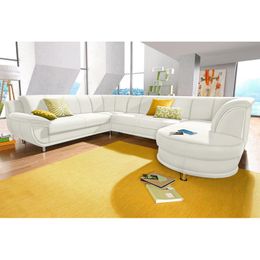 Trendmanufaktur Wohnlandschaft &raquo;Rondo, wahlweine mit Federkern, Breite 320cm, U-Form&laquo; mit Schaumstoffpolsterung, ohne Bettfunktion wei&szlig; Softlux -