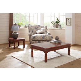 OTTO home Couchtisch &raquo;Jaya&laquo; mit dekorativen Fr&auml;sungen an den Beinen braun B/H/T: 120cm x 40cm x 75cm