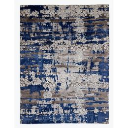 OCI DIE TEPPICHMARKE Teppich &raquo;Signature Fusion&laquo; rechteckig 4 mm H&ouml;he handgekn&uuml;pft, dezenter Glanz, Wohnzimmer blau Viskose B : 250cm 1 Stk., 4mm, L: 