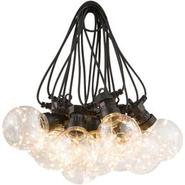 Globo LIGHTING LED-Lichterkette &raquo;ALMAGA&laquo; Kette/10 Leuchtmittel/2700K/schwarz/Deko Gesamtl&auml;nge 7,5m