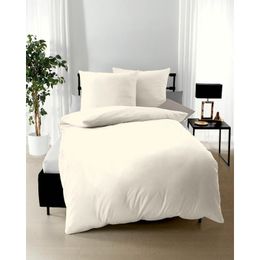 Kaeppel Bettw&auml;sche &raquo;Uni&laquo; 3 Stk. Unifarben beige Mako-Satin, Obermaterial: 100% Baumwolle B/L: 200cm x 200cm, 1 Stk., 2 Stk., Mako-Satin, B/L: 70cm x 90cm & 