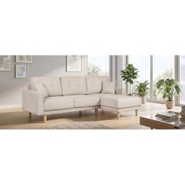 OTTO home Ecksofa &raquo;TRIPLO optionale Schlafsofa mit Bettkasten, Ma&szlig;e B/T/H: 234/164/89 cm&laquo; L-Form wahlweise mit Bettfunktion - Liegefl&auml;che 132x210 cm 