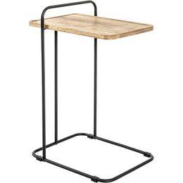 HAKU Beistelltisch &raquo;Sofatisch, Wohnzimmertisch&laquo; 1 Stk. tlg. rechteckig - aus Massivholz Braun B/T/H 35/49/73 cm schwarz B/H/T: 35cm x 73cm x 49cm, 