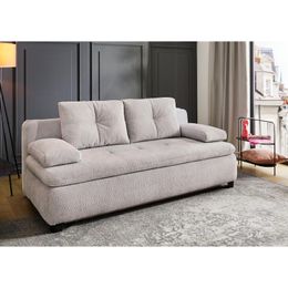Jockenh&ouml;fer Schlafsofa &raquo;Balu, B: 201 cm, Liegefl. 151x201 cm, Dauerschl&auml;fer&laquo; mit Schlaffunktion, Bettkasten & einfachen Hub-Schwenkbeschlag Korpus: 100% Polyester