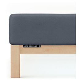 Schlafgut Spannbettlaken &raquo;Soft Contact&laquo; 100% Bio Baumwolle grau Feinbiber, Obermaterial: 100% Baumwolle B/L: 200cm, 1 Stk., Feinbiber, 140-160x200 25cm