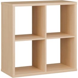 FORTE Standregal &raquo;Mauro&laquo; Fachgr&ouml;&szlig;e 33x33cm, 4 F&auml;cher beige Holzwerkstoff B/H/T: 72,7cm x 72,8cm x 32,9cm, 4 Stk. offene F&auml;cher