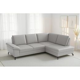Sit & More sit&more Ecksofa &raquo;Chelsea Leder L-Form, B:249 cm, inkl. Armteil- & Sitztiefenverstellung&laquo; optional mit Schlaffunktion und Bettkasten B/H/T: 249cm x 