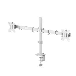 Hama Monitor-Halterung &raquo;Doppelmonitorhalterung h&ouml;henverstellbar f&uuml;r 13-35 Zoll&laquo; bis 89 cm Zoll 2 Monitore, 360&deg; Rotation, VESA, Kabelmanagement, ausziehbar