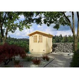 Kiehn-Holz Gartenhaus &raquo;Eisberg 1&laquo; beige Holzwerkstoff Fu&szlig;boden im Gartenhaus, ohne Dacheindeckung