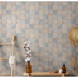 marburg Fototapete &raquo;Tile&laquo; matt glatt moderne Tapete f&uuml;r Wohnzimmer Schlafzimmer K&uuml;che braun Vlies B/L: 0,53m x 10,05m, Rollen: 1