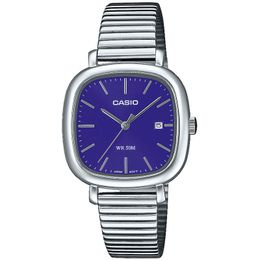Casio Timeless Collection Unisex CASIO TIMELESS COLLECTION Quarzuhr Armbanduhr, Damenuhr, Herrenuhr, Edelstahlarmband, analog, Tag lila Einheitsgr&ouml;&szlig;e