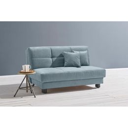 ell+ell ell + ell Schlafsofa &raquo;Tilda&laquo; Breite 145 cm, inkl. 2 Zierkissen blau 100% Polyester B/H/T: 145cm x 90cm x 100cm, Flachgewebe, Gel-Sandwichpolster, ohne
