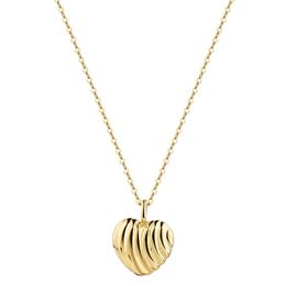 Firetti Damen Kette mit Anh&auml;nger &raquo;Schmuck Geschenk Silber 925 Halsschmuck Halskette Ankerkette Herz&laquo; gold Silber 925 (Sterlingsilber), L: 45 B: 1,1mm