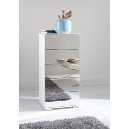 wimex Schubkastenkommode &raquo;Easy&laquo; mit Glas- oder Spiegelfront wei&szlig; B/H/T: 49cm x 102cm x 41cm, 5 Stk.