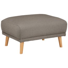 Home Affaire Polsterhocker &raquo;Lasse&laquo; mit Holzf&uuml;&szlig;en braun Struktur fein( 100% Polyester);Filzoptik (100% Polyester);Luxus-Microfaser (100% Polyester) B/H