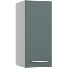 KOCHSTATION H&auml;ngeschrank &raquo;KS-Bern2&laquo; Breite 30 cm, 1 T&uuml;r, 2 Einlegeb&ouml;den gr&uuml;n Holzwerkstoff B/H/T: 30cm x 70,4cm x 34,9cm, T&uuml;ren: 1 Stk.