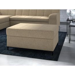 Home Affaire Polsterhocker &raquo;Balme&laquo; passend zur Serie "Balme" beige 100% Polyester B/H/T: 85cm x 40cm x 61cm, Struktur fein