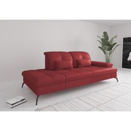 Sit & More sit&more Recamiere &raquo;Amica, inkl. Sitztiefenverstellung und Armteilverstellung&laquo; wahlweise mit Kopfteilverstellung und Stauraum rot B/H/T: 231cm x 90cm 